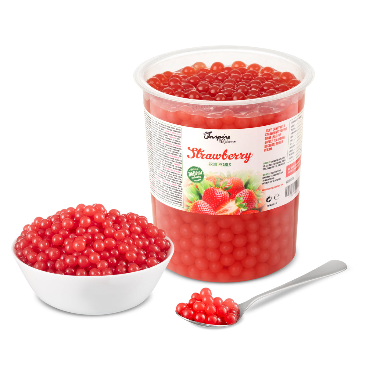 Popping Boba Fruchtperlen für Bubble Tee, Erdbeere – Bubble Tea FunShop